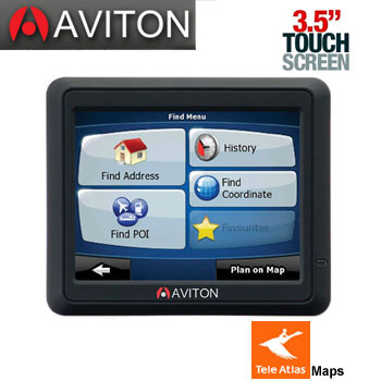 AVITON 3.5" PORTABLE GPS NAVIGATION SYSTEM